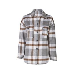 Ladies Plaid Flannel Shacket